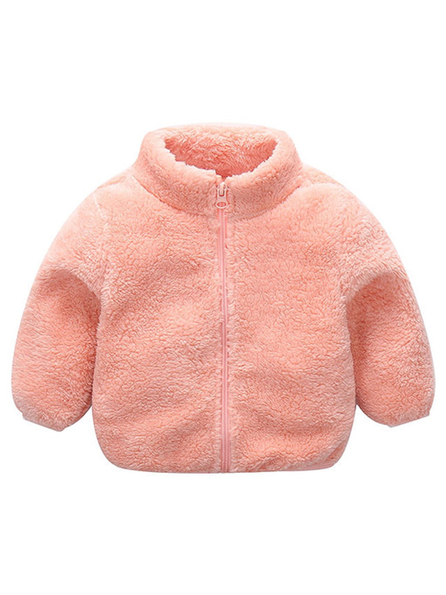 SUNSIOM Winter Baby Kid Girls Plush Warm Coat Fleece Pageant Jacket ...
