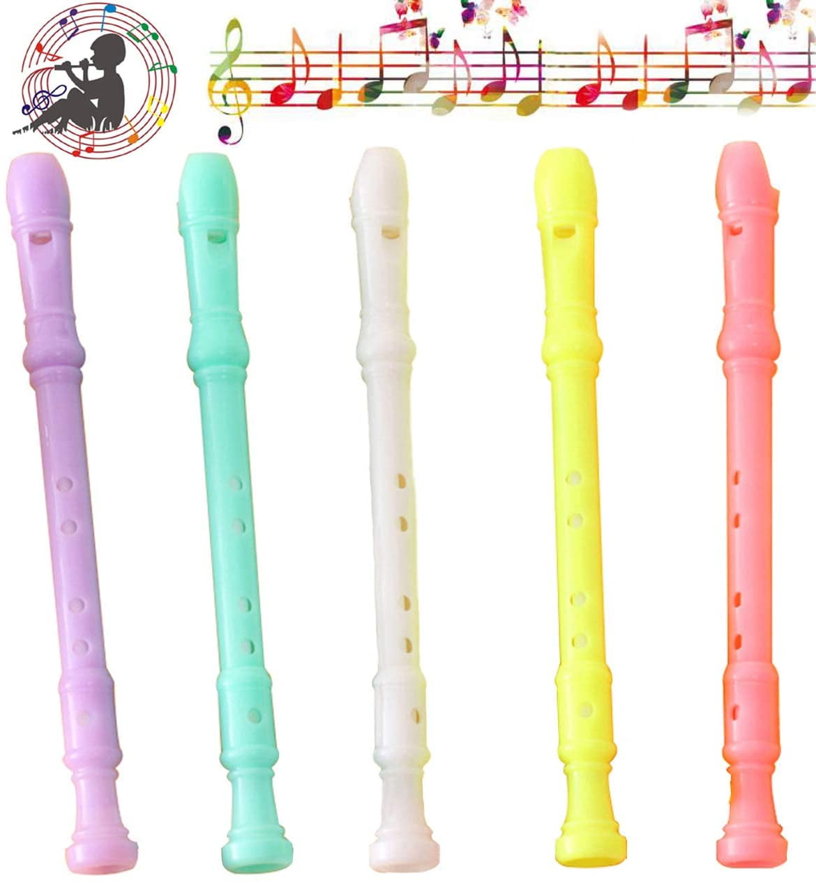 Maydahui 30PCS Novelty Flute Shape Whistle Rollerball Pen Black Gel Ink ...