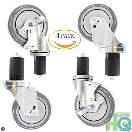 4 inch Caster Wheel Set For Commercial Kitchen Prep Tables, 2 Wheels ...