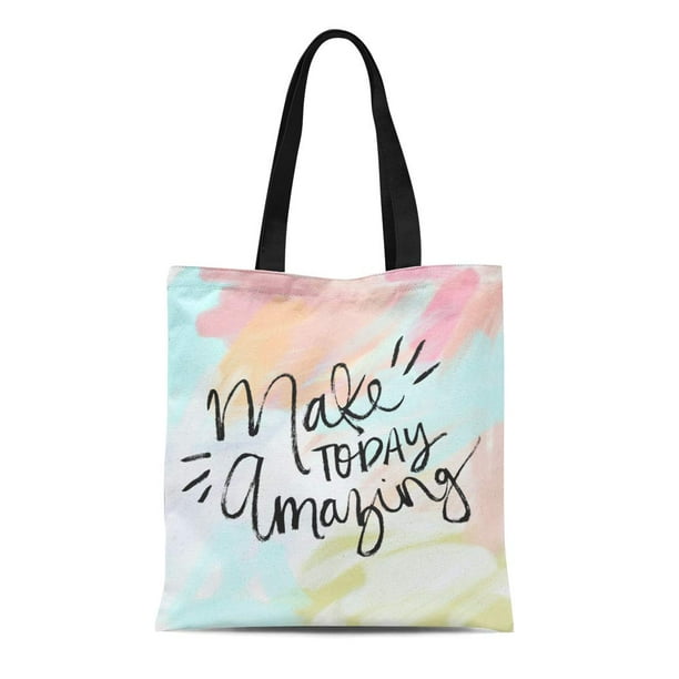 JSDART Canvas Tote Bag Watercolor Curious Make Today Amazing ...