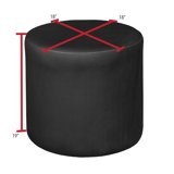 Regency Logan Round Vinyl Ottoman (Set of 4)- Black - Walmart.com