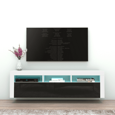 Eva TV Stand for TVs up to 85", Modern High Gloss 77" Entertainment ...
