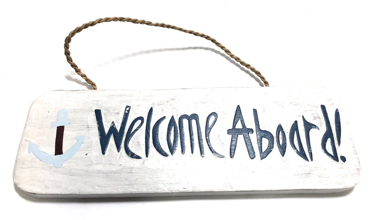 Welcome Aboard Sign 14" - Nautical decor | #ort1706935 - Walmart.com