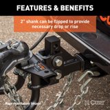 CURT 17000 Round Bar Weight Distribution Hitch, Up to 6K, 2-Inch Shank ...