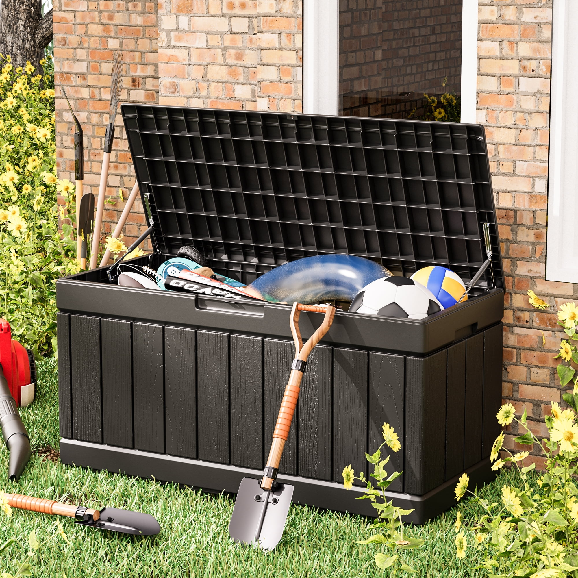 Click here for Homall 82 Gallon Outdoor Storage In Resin Deck Box... prices