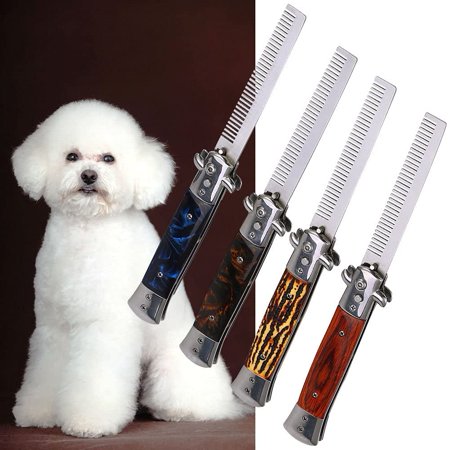 switchblade comb, 4 Colors Switchblade Spring Folding comb Push Button ...