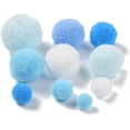 100Pcs Craft Polyester Ball Decoration Light Sky Blue Ball Craft Balls ...