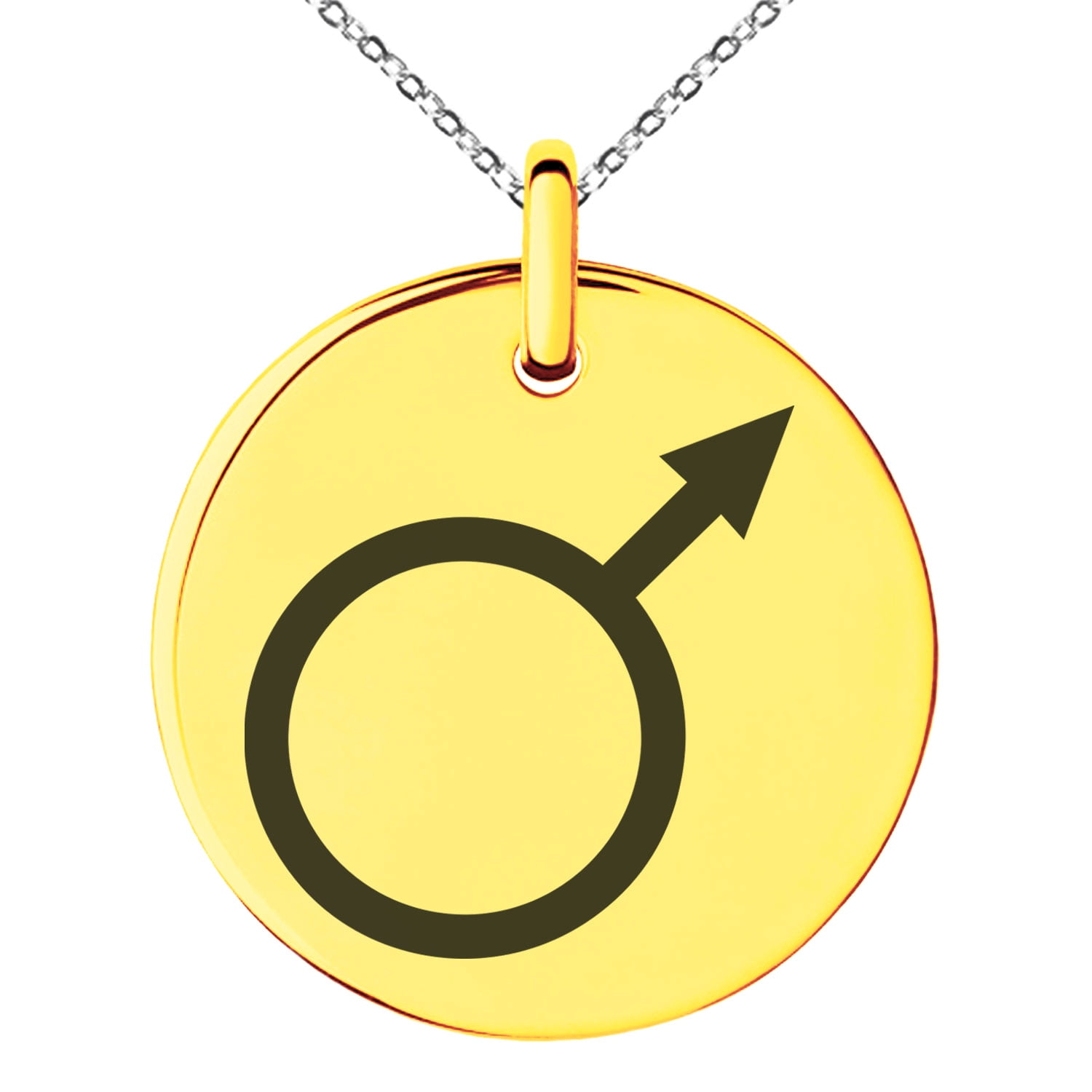 Stainless Steel Solar System Planetary Mars Engraved Small Medallion ...