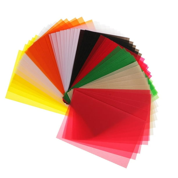 Tarjetas de Coloreadas Translúcidas 50pcs Coloured Translucent Tracing ...