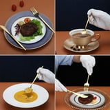 ReaNea Fancy 40-Piece Gold Silverware Set, Heavy-Duty Stainless Steel ...