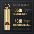 4-Inch Dual-Tone Brass Whistle 140db, Loud Emergency Safety Signal with ...