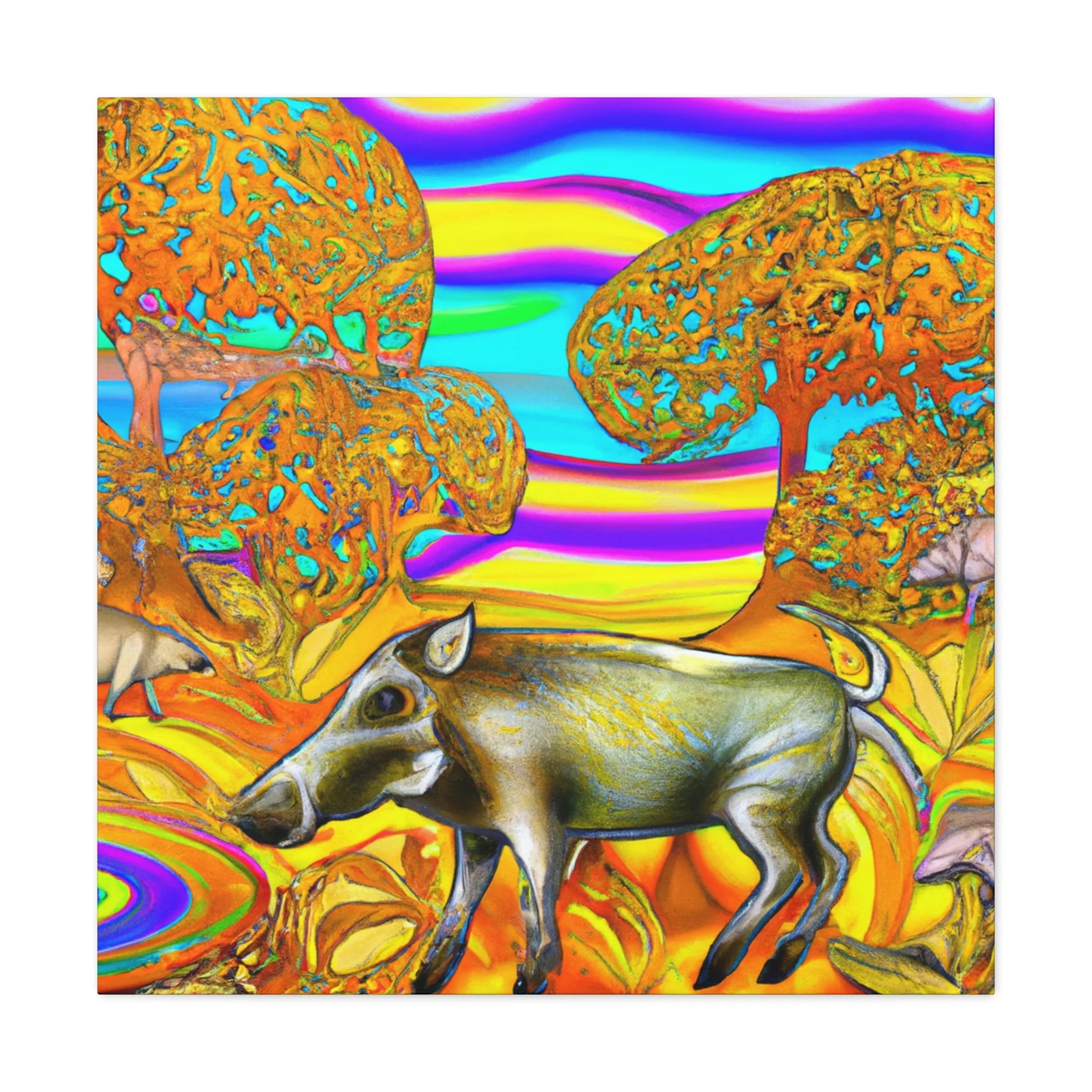 Warthog in Baroque - Canvas - Walmart.com