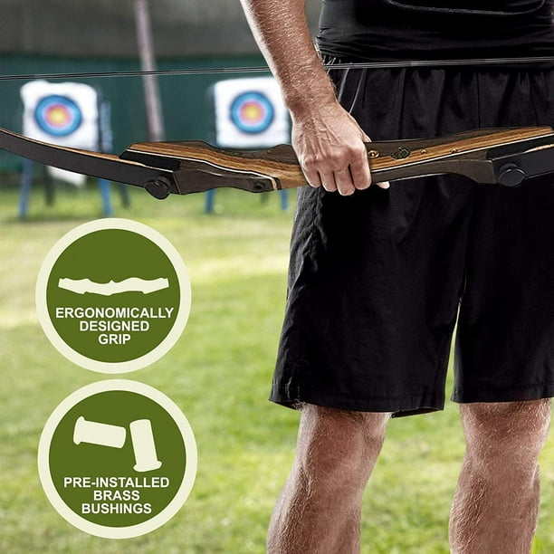 Samick Sage Takedown Recurve Bow and Arrow Set 62 inches - Ready to ...