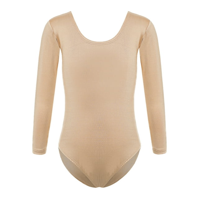 IEFIEL Kids Girls Long Sleeve Gymnastics Leotard Mock Neck Ballet Dance ...