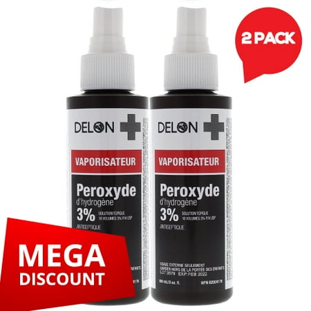 Hydrogen Peroxide 3% Spray Topical Antiseptic Solution USP, 2 Bottles ...
