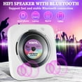 Maite Compact White CD Player with Hi-Fi Speakers, Bluetooth, USB, FM ...