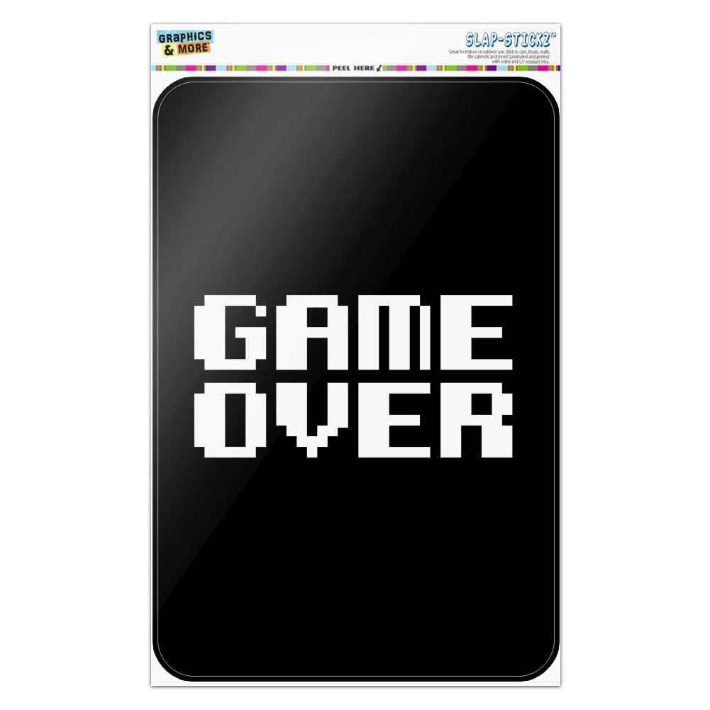 Game Over Gamer Pixel Font Geek Home Business Office Sign - Walmart.com