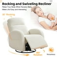 Aemeios Chenille Swivel Rocker Glider Manual Recliner Nursery Rocking ...