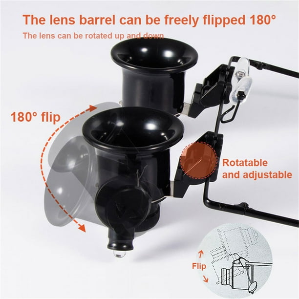 20X Magnifying Glasses Close Work Eyeglasses Headset Jeweler Magnifier ...
