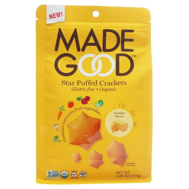 Made Good - Star Puffed Crackers Cheddar - 4.26 oz. - Walmart.ca