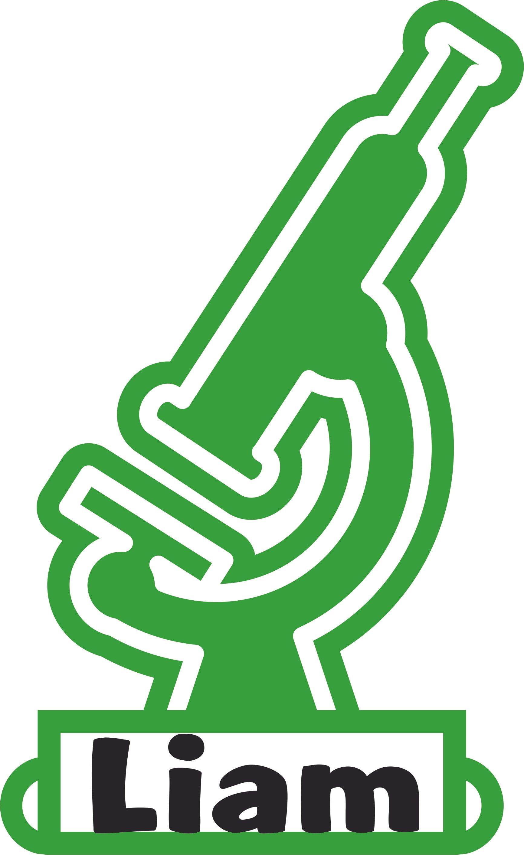 Microscope Science Laboratory Lab Customized Wall Decal - Custom Vinyl ...