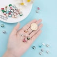 1 Box 100Pcs Glass European Beads Large Hole Beads with Brass Core ...