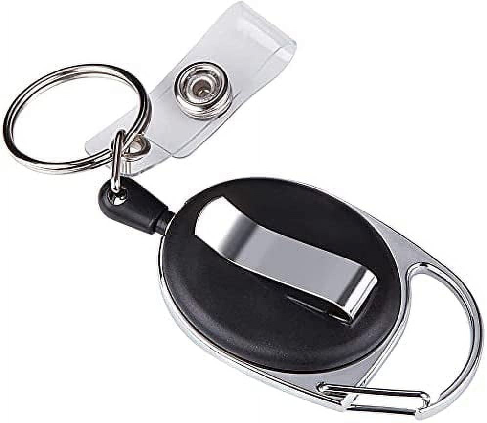 Juego de 3 tarjeteros con clips retráctiles, tarjetero, tarjetero ...