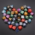 Uscallm Double Color Polyhedral Dice Set, 49 PCS Double-Colors Polyhedral Dice, Dungeons And ...