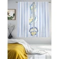 Blue Shell Coastal Sheer Curtains 63 Inch Length 2 Panels Set, Summer ...