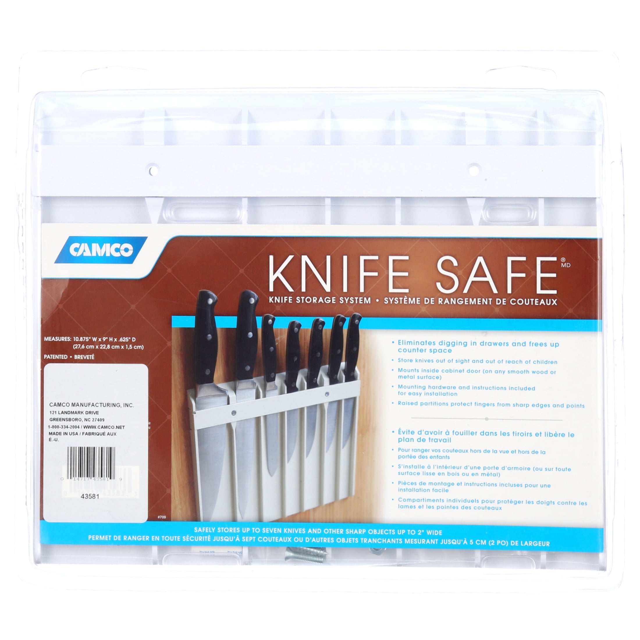 Camco 43581 Knife Safe, White, Holds 7 Knives - Walmart.com