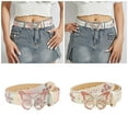 Butterfly Waist Belt Jeans Belt PU Belt Casual Ceinture Punk Crystal ...