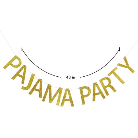 Pajama Party Gold Glitter Banner, Pajama Theme Sign (Gold) | Walmart Canada