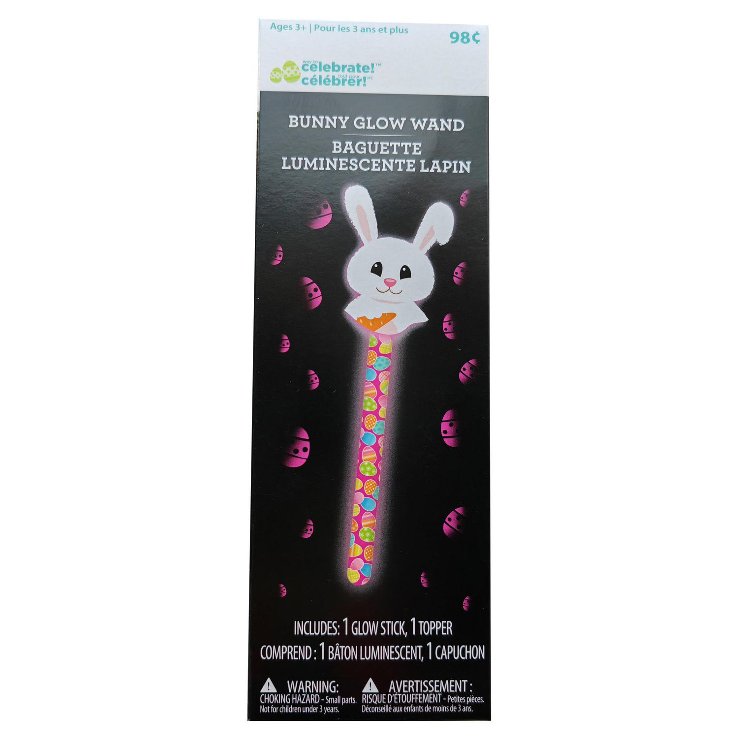 Way to Celebrate Kids Bunny Glow Wand for Easter party Magic Stick Toy ...