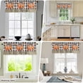 Kitchen Valances for Window, Hello Pumpkin Words on Vintage Linen Light ...