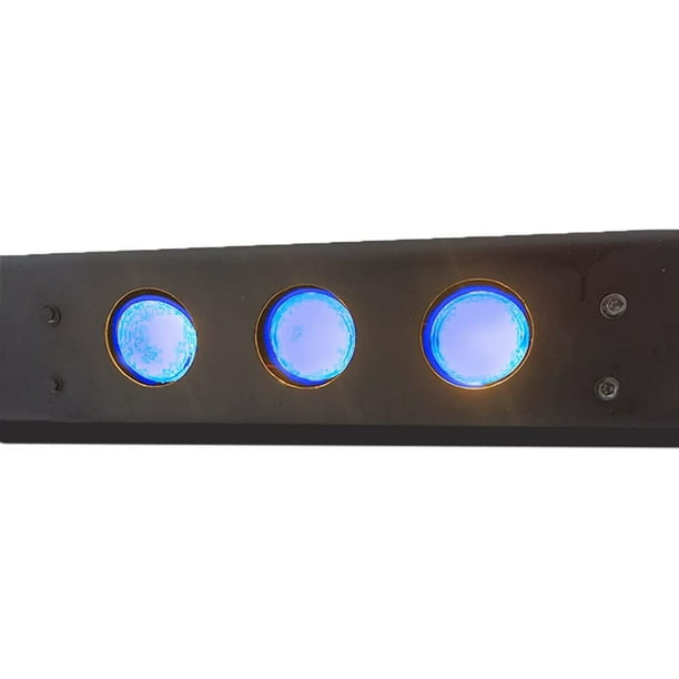 Military Front Bumper Light Bar + (3) 100 Watt Lights, Blue U-7, fits ...