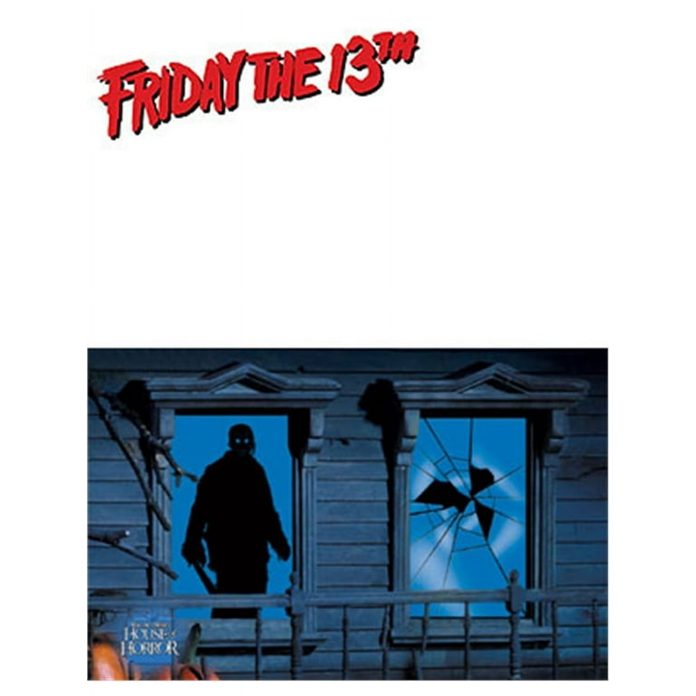 Jason Silhuett Friday The 13th, Jason Voorhees Window Silhouette Decal