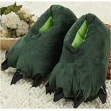 CoCopeanut Unisex Plush Animal Paw Slippers Dinosaur Claw Slippers ...