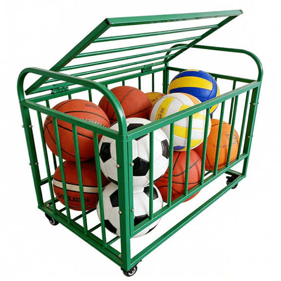 CHAMPRO Monster Rolling Basketball Ball Cart, Holds 18 Basketballs ...
