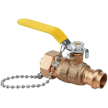 Midline Valve 752234R Premium Brass Press Ball Valve, Long Bonnet with ...