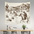 Daiia Western Desert Cowboys3 Pattern Tapestry 60x51 Inches Wall ...