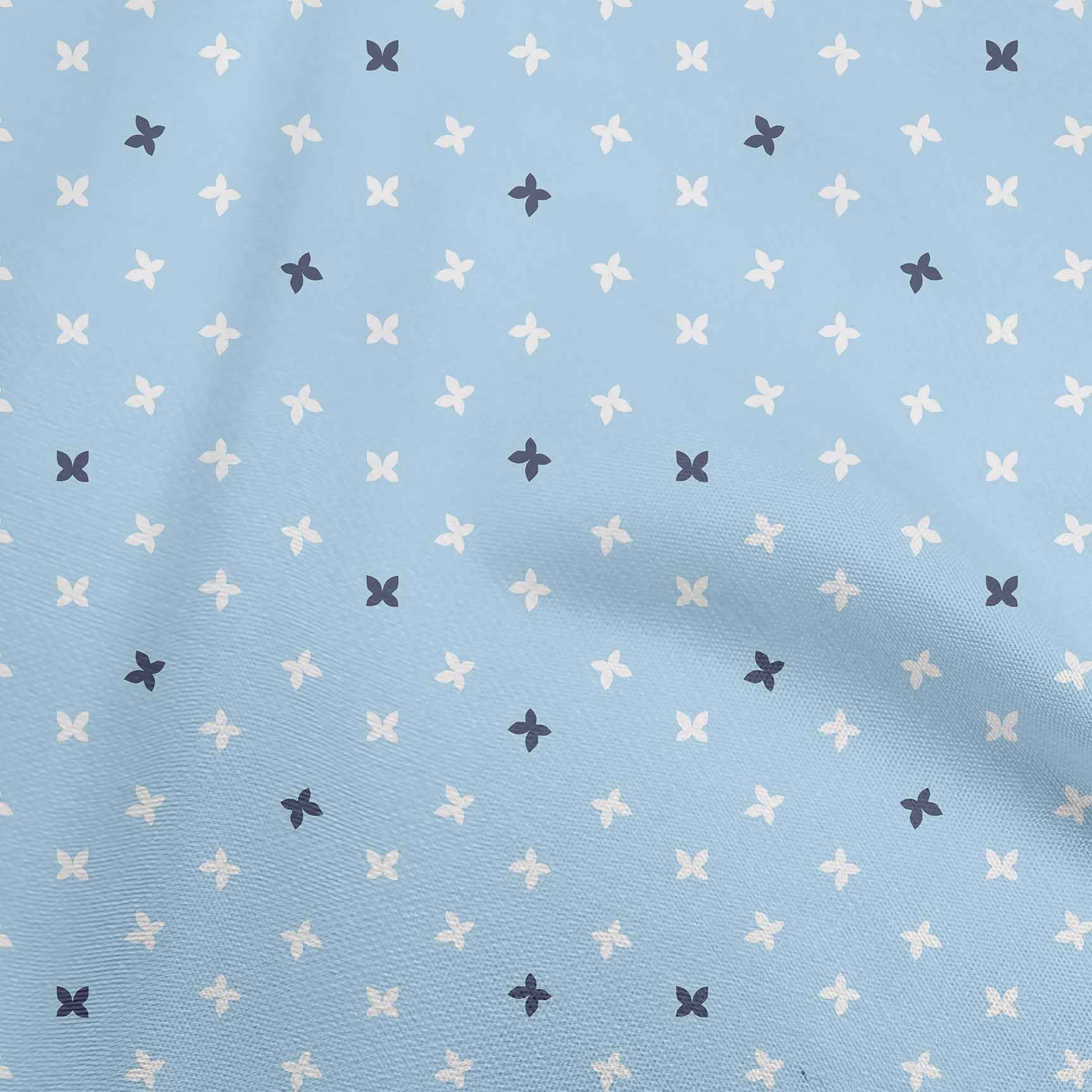 oneOone Velvet Baby Blue Fabric Silhouette Diy Clothing Quilting Fabric ...