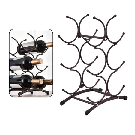 Decorative Rack 6 Bottles Display for Basement Dining Room Decor ...