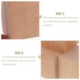 unbranded 4 Pcs Wooden Square Blocks Construction Toys Basswood Carving ...