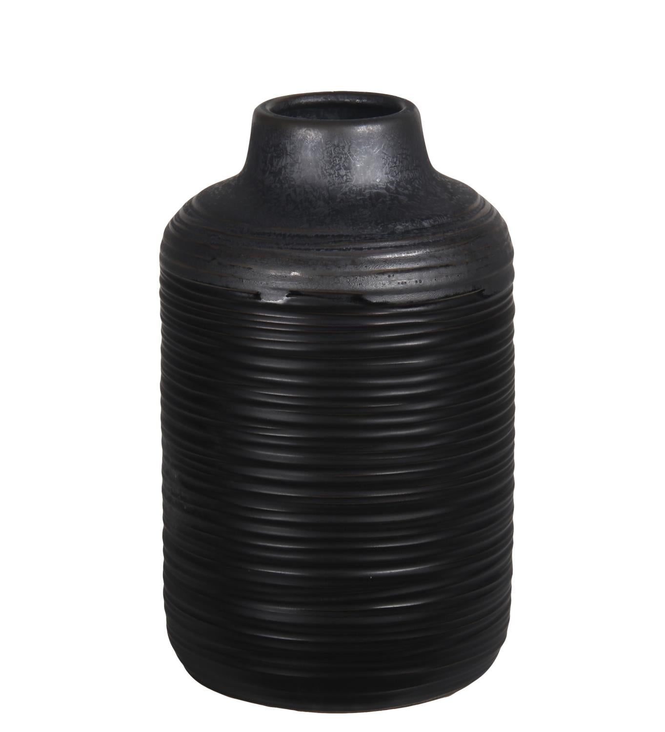 Privilege Contemporary Ceramic vase With Black Finish 78205 - Walmart.com