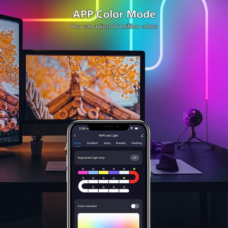 LED Neon Rope Light RGB IC Rope Lights 16 Million Color Graffiti Wifi ...