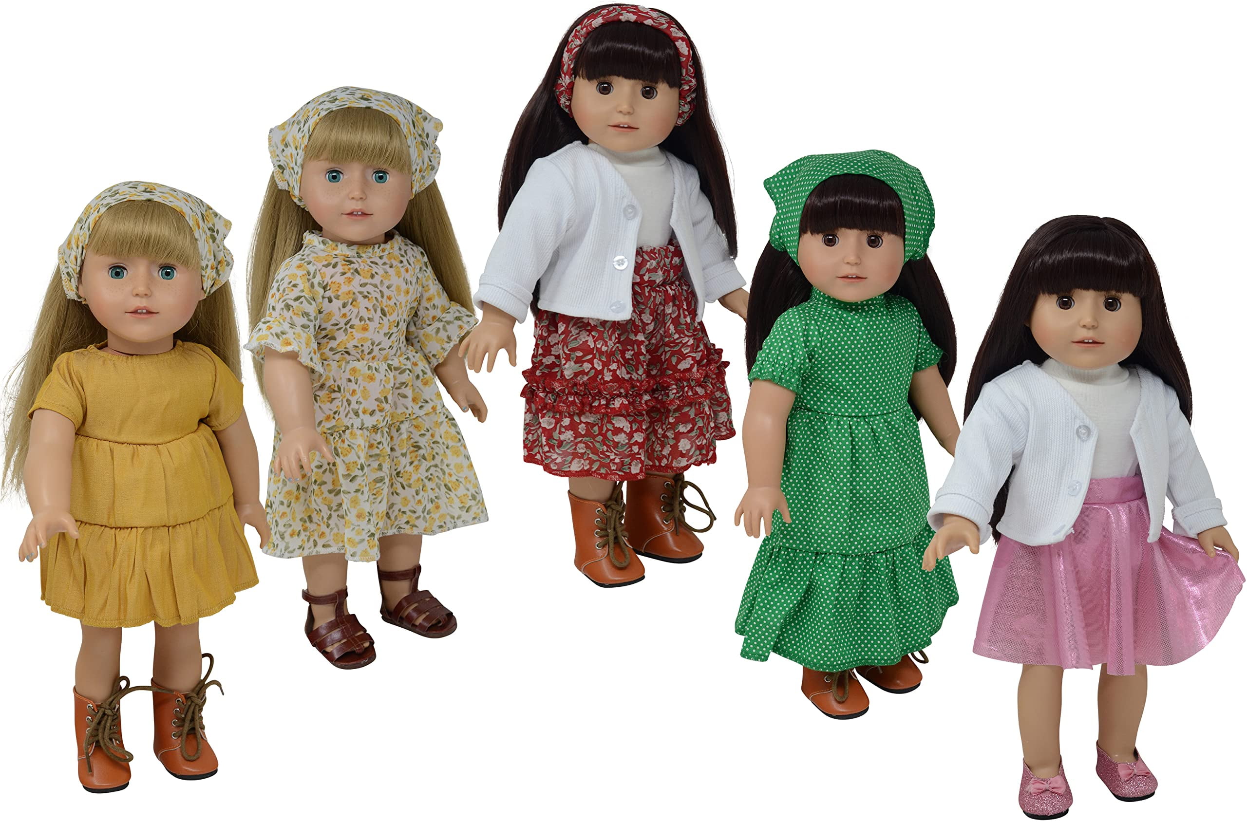 The New York Doll Collection Vintage Wardrobe - 10 Piece Clothes and ...
