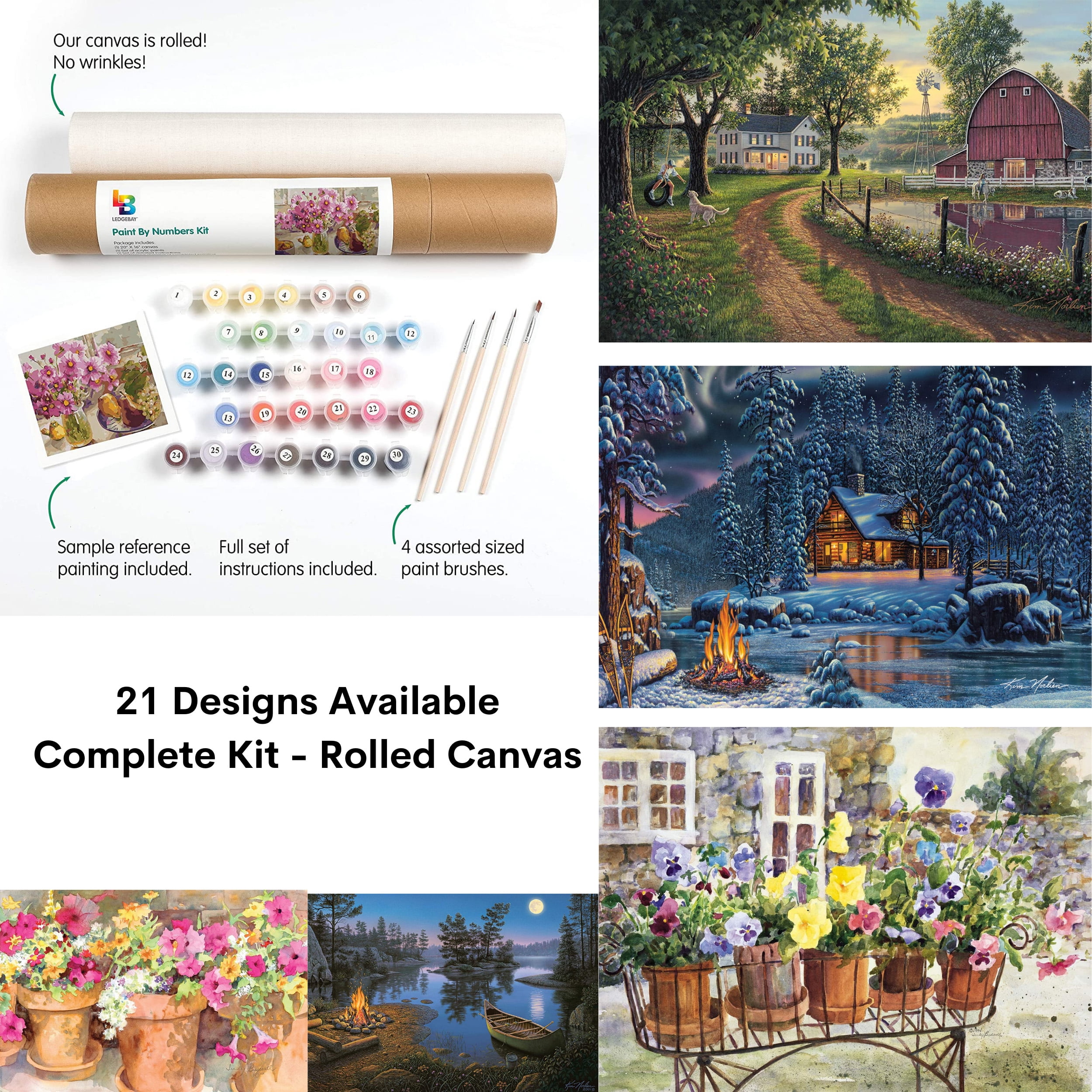Buy Paint By Numbers For Adults Beginner Complete DIY Kit On Canvas
