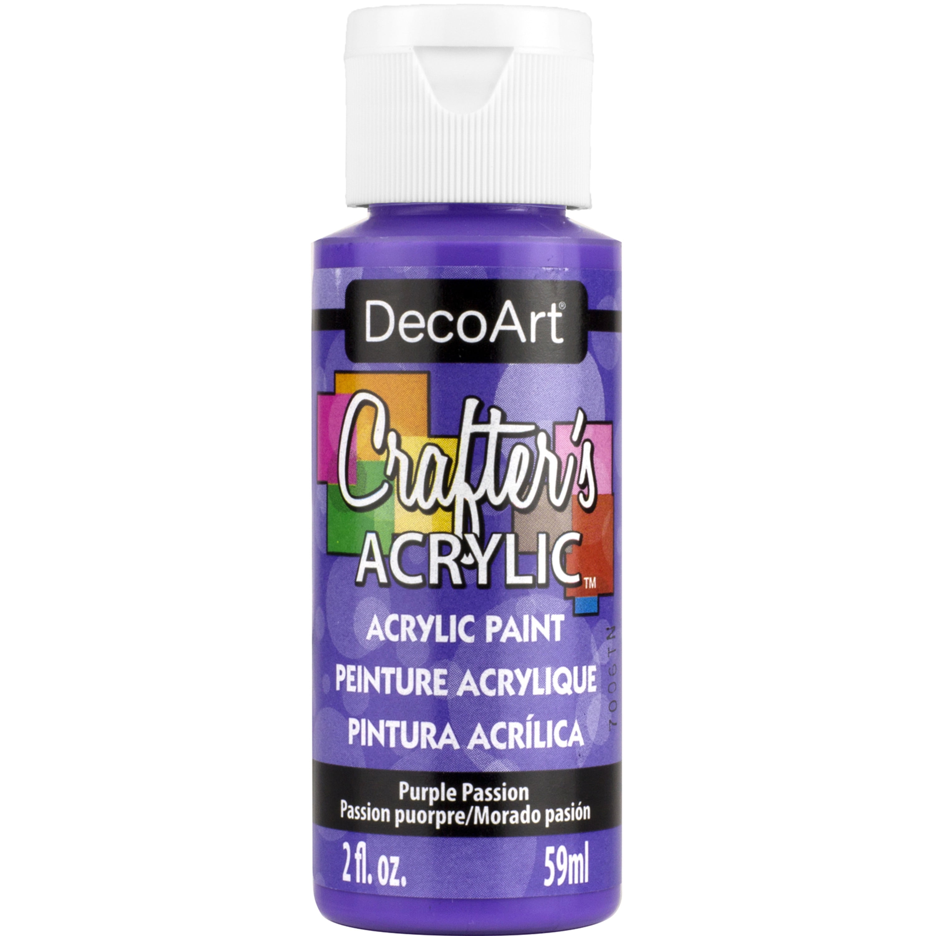 DecoArt Crafter's Acrylic Paint, 2 oz., Purple Passion - Walmart.com ...