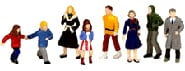 Life-Like SceneMaster HO Scale People Walking Figures - Walmart.com