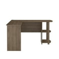 Ameriwood Home Dominic L Desk with Bookshelves, Rustic Oak - Walmart.com